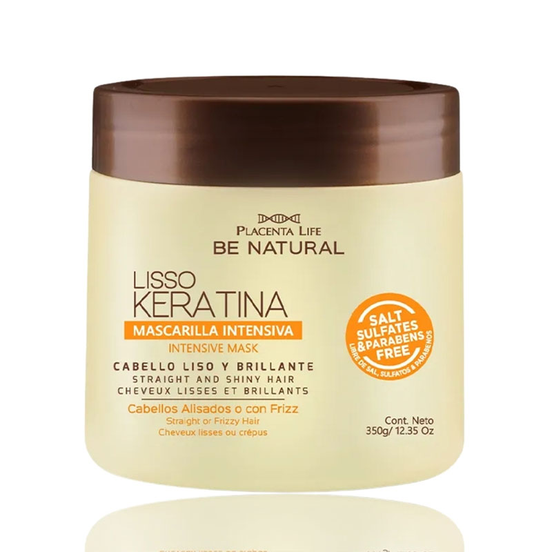 Placenta Life Be Natural Lisso Keratina Mascarilla Intensiva 350 g ...